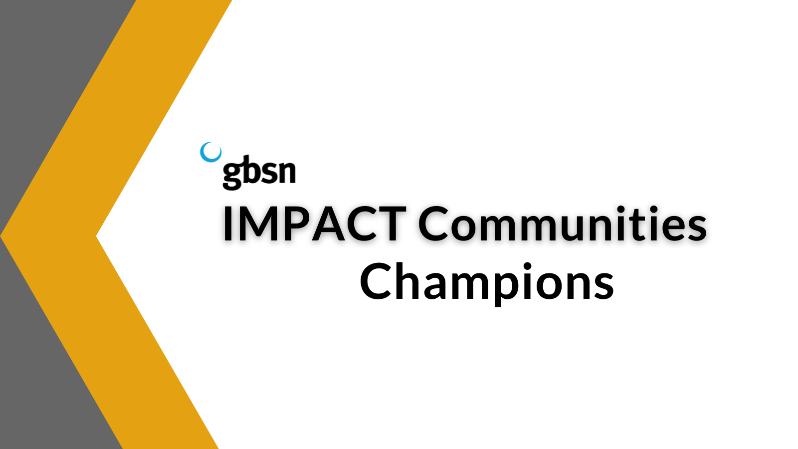 Impact Community Champions - GBSN