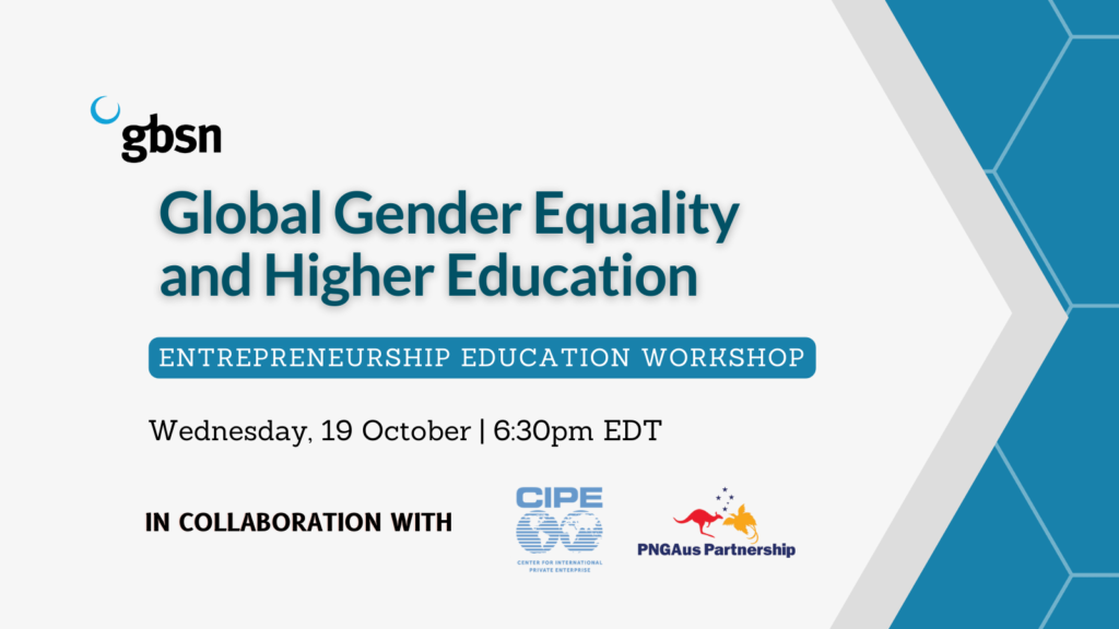 Global Gender Equality and Higher Education - GBSN