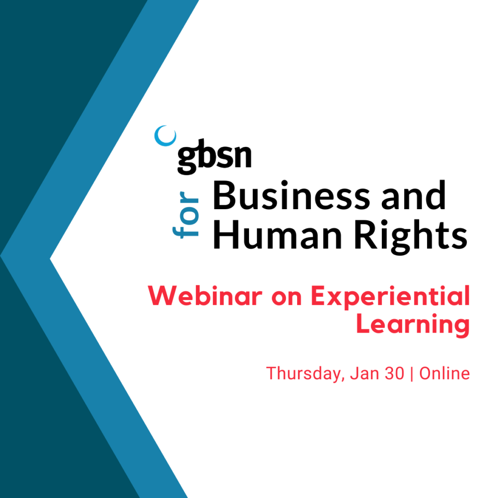GBSN for Business and Human Rights | Webinar on Experiential Learning - GBSN